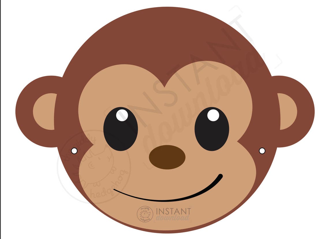 DIY Printable Monkey Masks Halloween Costume Girl Monkey Mask - Etsy