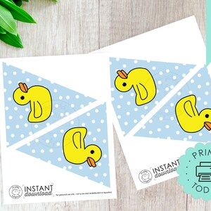 DIY Printable Duck Banner Photo Shoot Prop Birthday Sign Rubber Ducky ...
