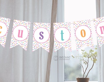 Sprinkle Donut Banner. Full Alphabet Numbers & Donuts. for - Etsy