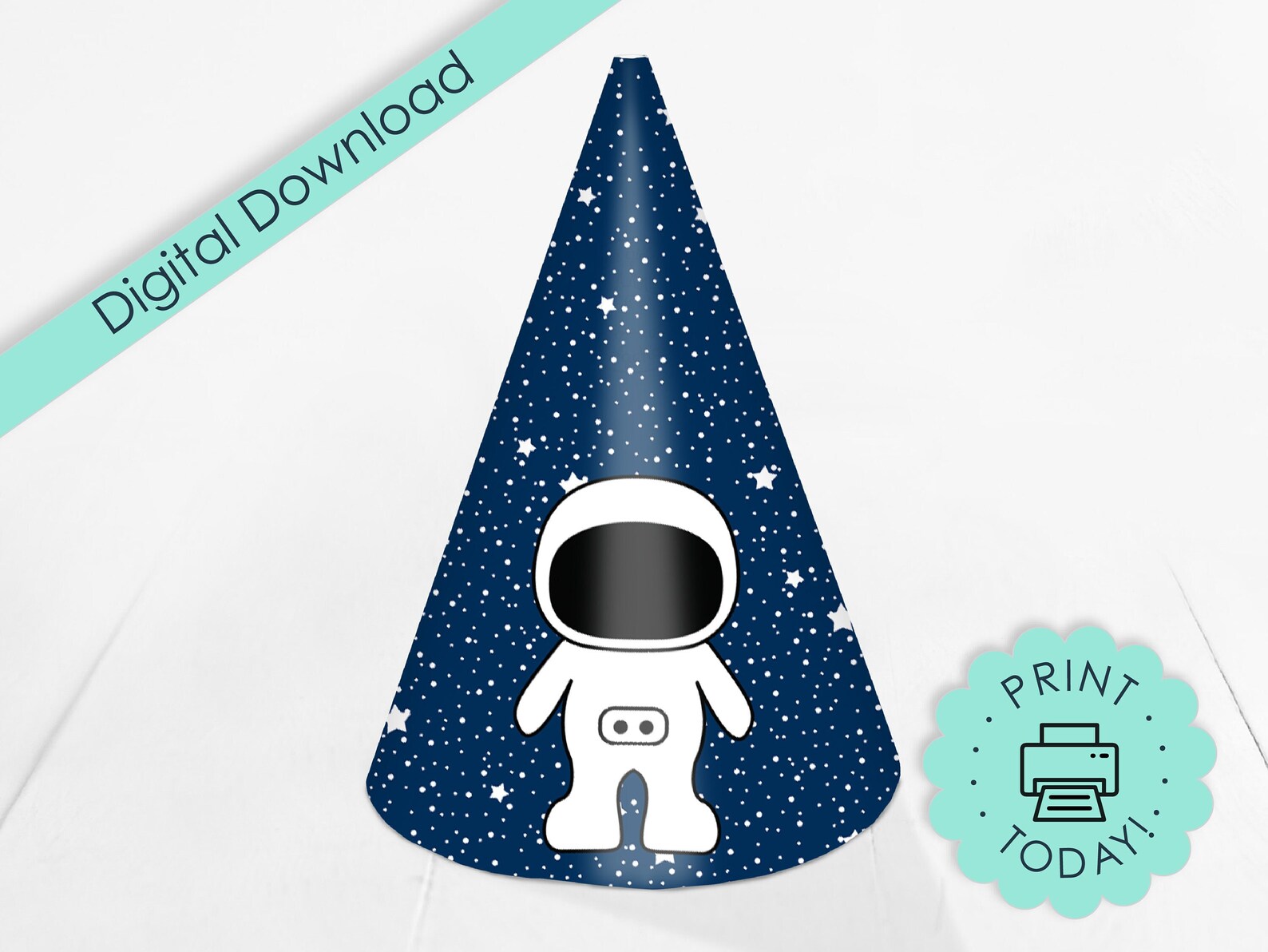 DIY Printable Astronaut Hat Outer Space Birthday Party Baby - Etsy