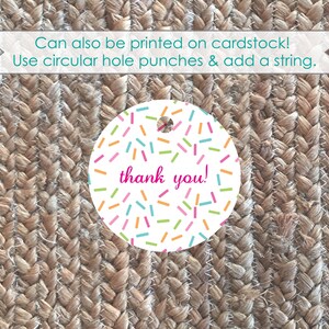 Printable Sprinkle Stickers Avery 22807 Favor Labels Pink Girl Baby ...