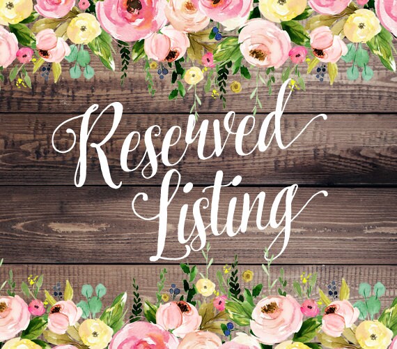 Reserved Listing - Etsy
