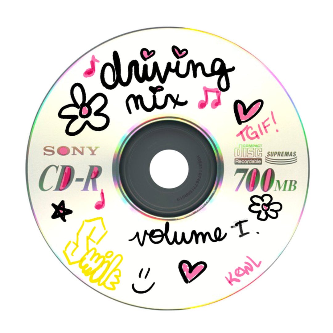 Burned CD / Driving Mix Y2K / 90s Holographic Sticker - Etsy