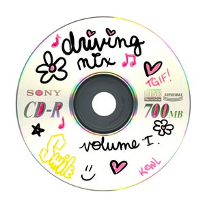 Burned CD / Driving Mix Y2K / 90s Holographic Sticker - Etsy