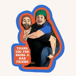 Bad Friends Podcast Bobby Lee Andrew Santino Sticker - Etsy