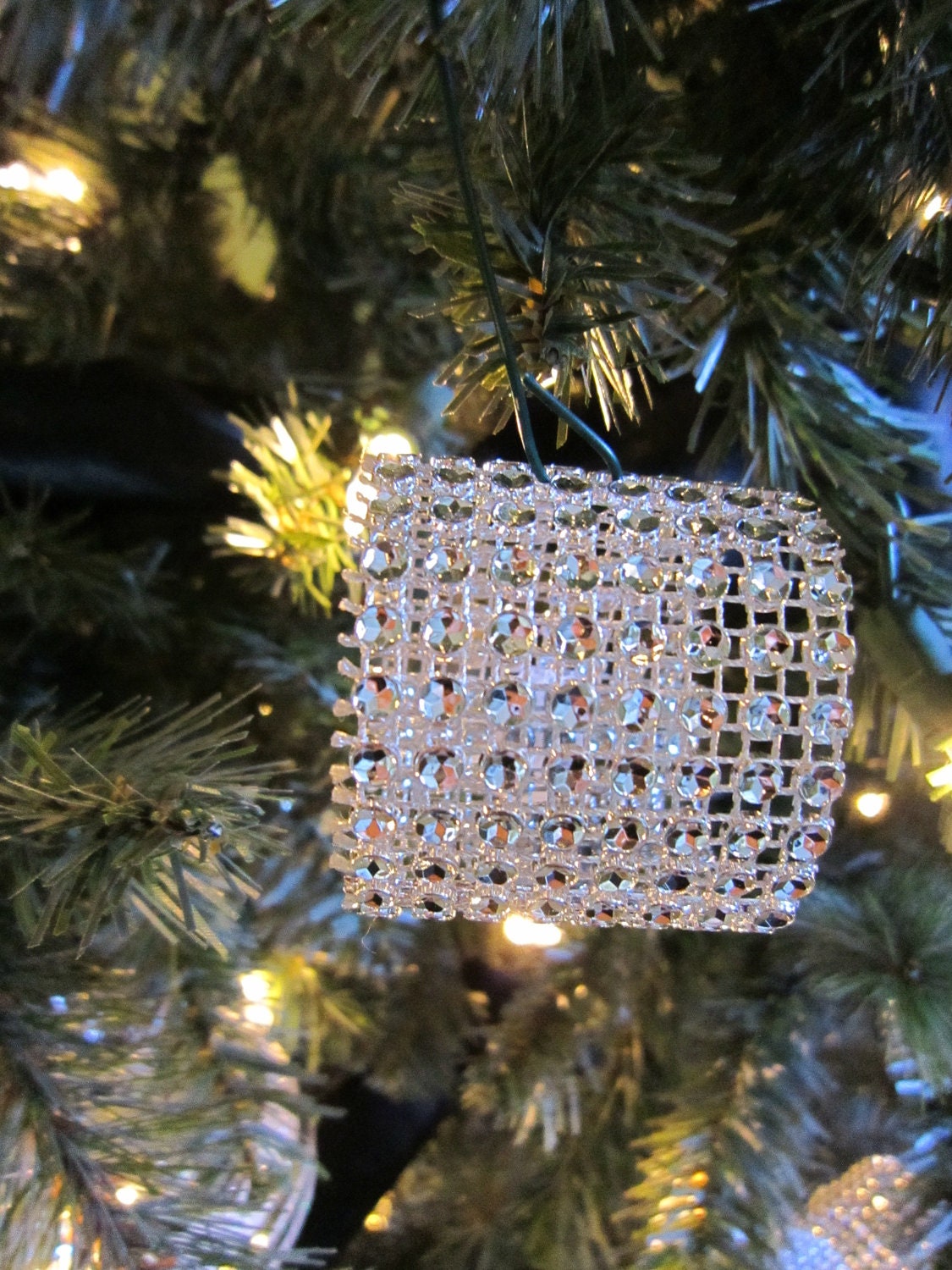 Rhinestone Bling Christmas Ornament Rings - 20 Pcs. / Perfect Decor for ...