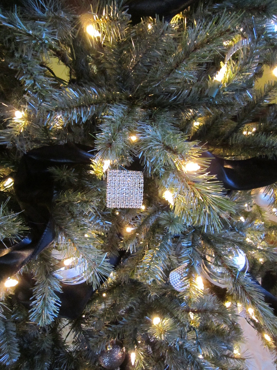 Rhinestone Bling Christmas Ornament Rings 20 Pcs. / Perfect - Etsy