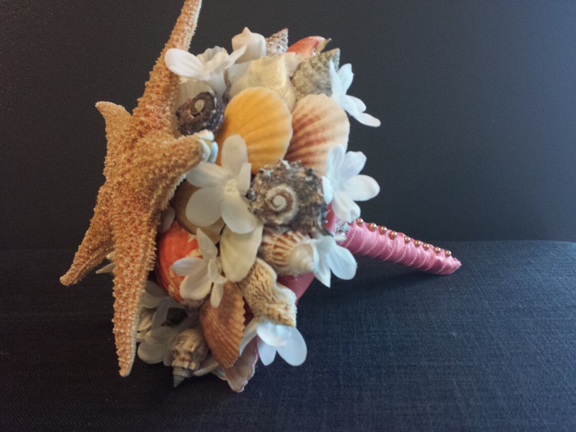 Wedding Bouquet Seashell Wedding Bouquet With Starfish - Etsy