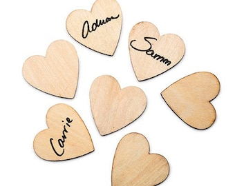 10 Wooden Hearts, 30mm, Laser Cutout, Wood Hearts, Small Hearts, Small ...
