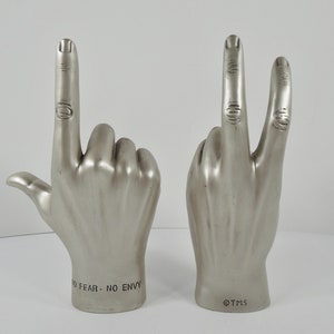 Silver Hand Figurines Sculpture Statue Hand Symbols Symbolic Hand ...