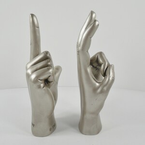 Silver Hand Figurines Sculpture Statue Hand Symbols Symbolic Hand ...