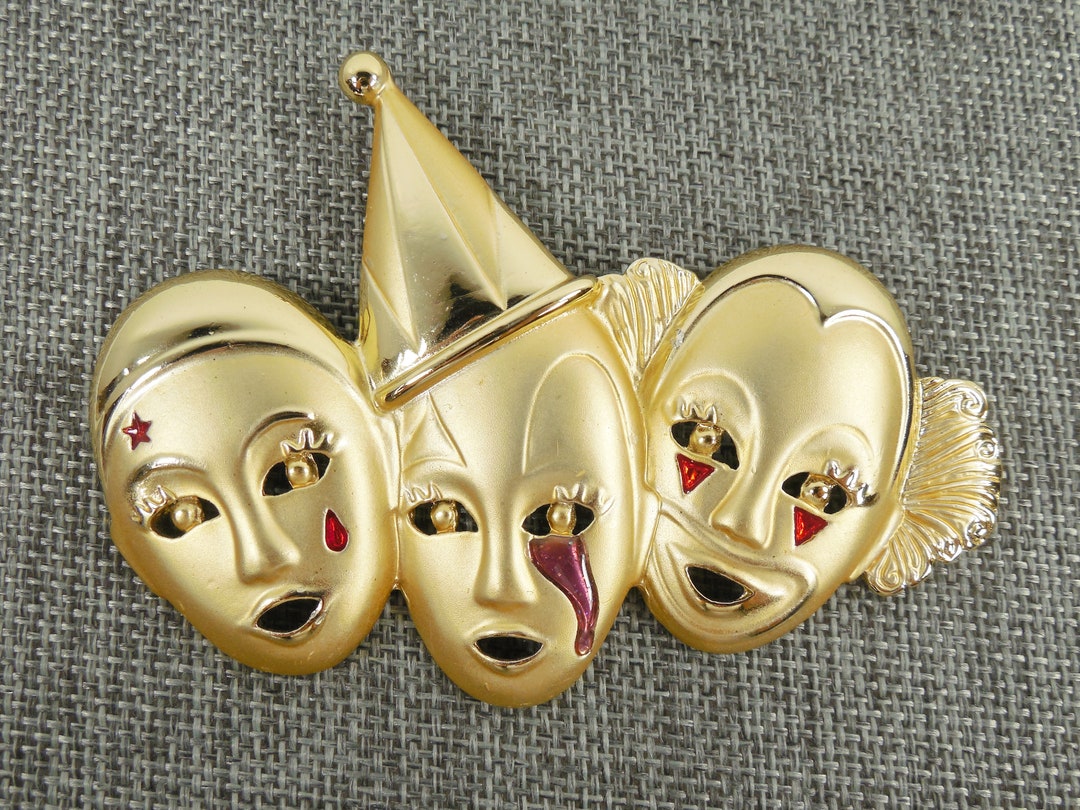 Theater Theatre Mime Mask Jester Clown Mask Triple Masks Three 3 Masks ...