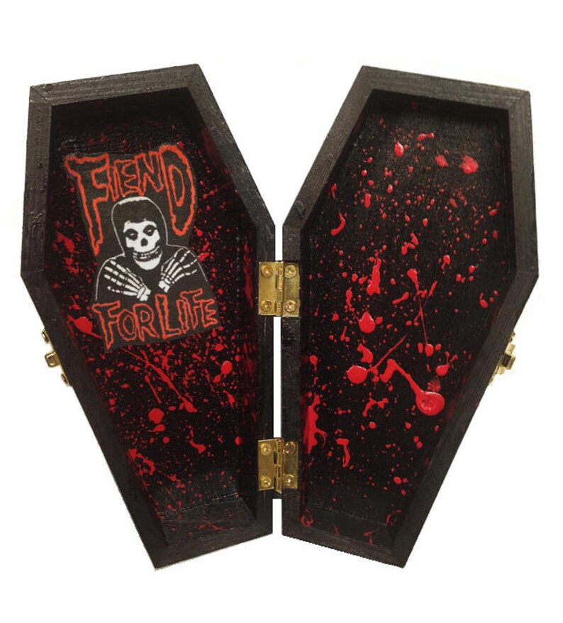 The Misfits 'blood Spatter' Wood Coffin Keepsake | Etsy