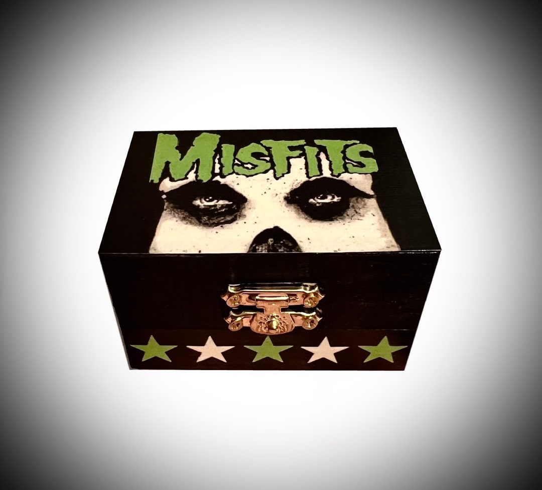 Glow in the Dark - THE MISFITS BOX - Wood Keepsake Trinket Ring Jewelry ...