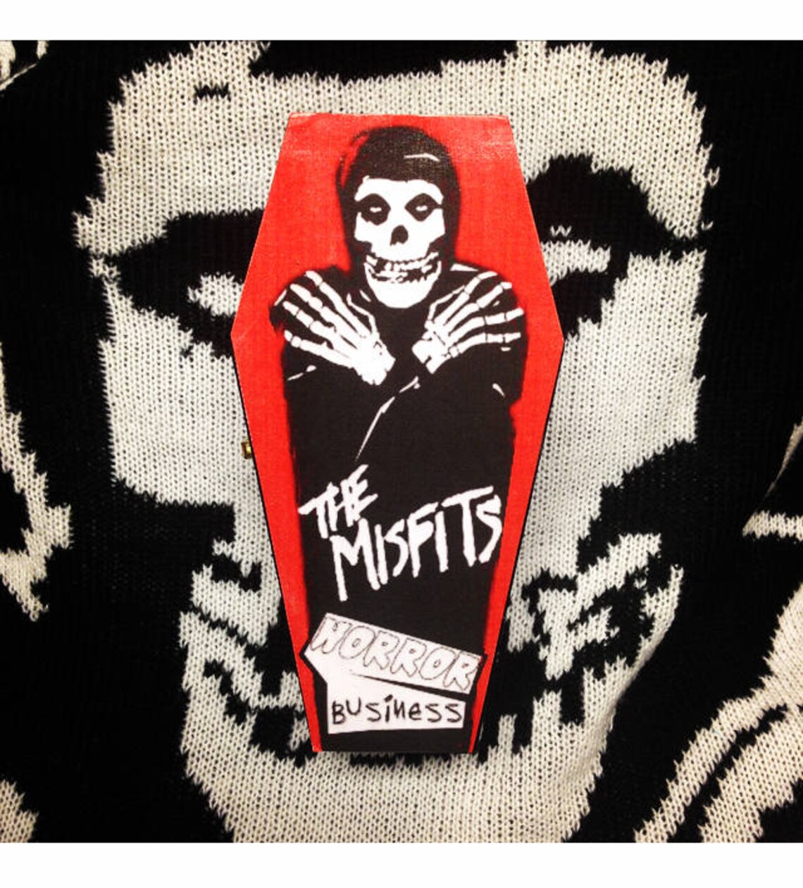 The Misfits 'blood Spatter' Wood Coffin Keepsake | Etsy