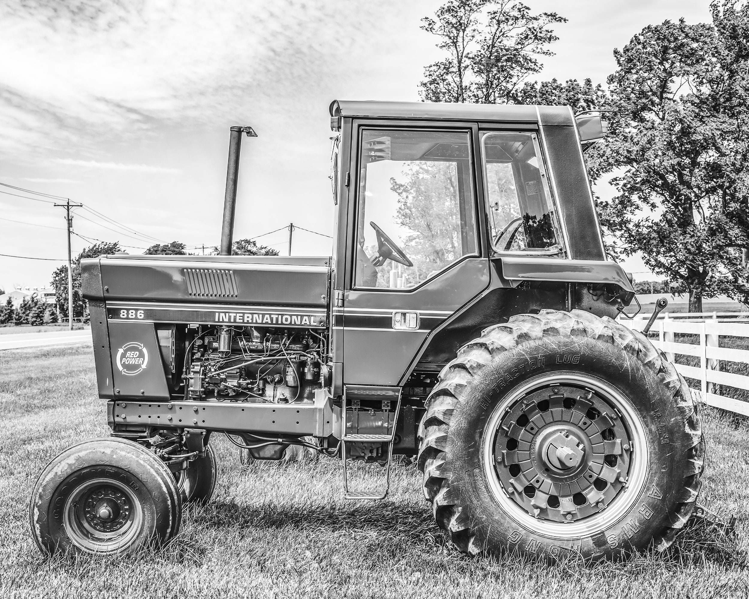 Tractor In Profile In Black And White I Tractor Photography I Farmall I