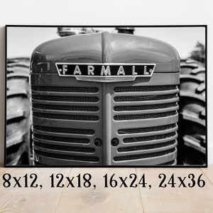 Farmall Close-up in Black and White I Tractor Photography I Farmall I ...