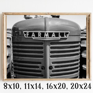 Farmall Close-up in Black and White I Tractor Photography I Farmall I ...