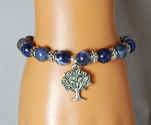 Tree of Life Bracelet Nature Inspired Jewelry Blue - Etsy