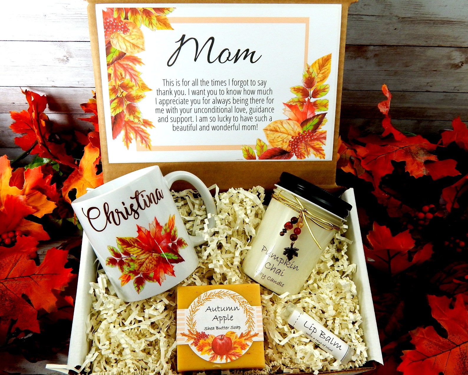 Fall Gift for Mom Birthday Gift for Mom Autumn Gift Basket | Etsy