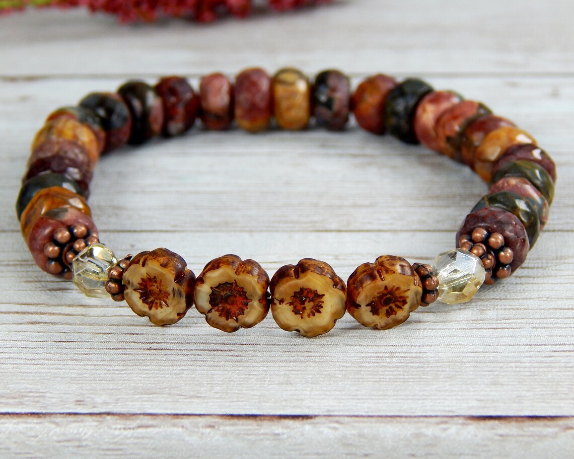 Nature Jewelry for Women - Flower Bracelet - Nature Gifts - Flower ...