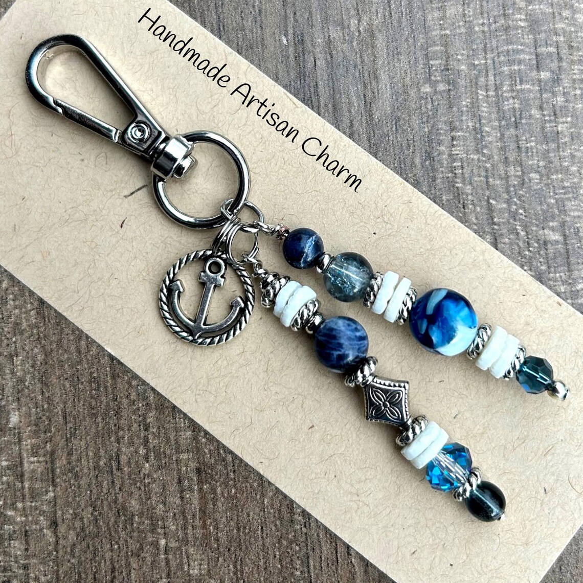 Beaded Purse Charm Clip: Artisan Gemstone Handbag Decoration - Etsy