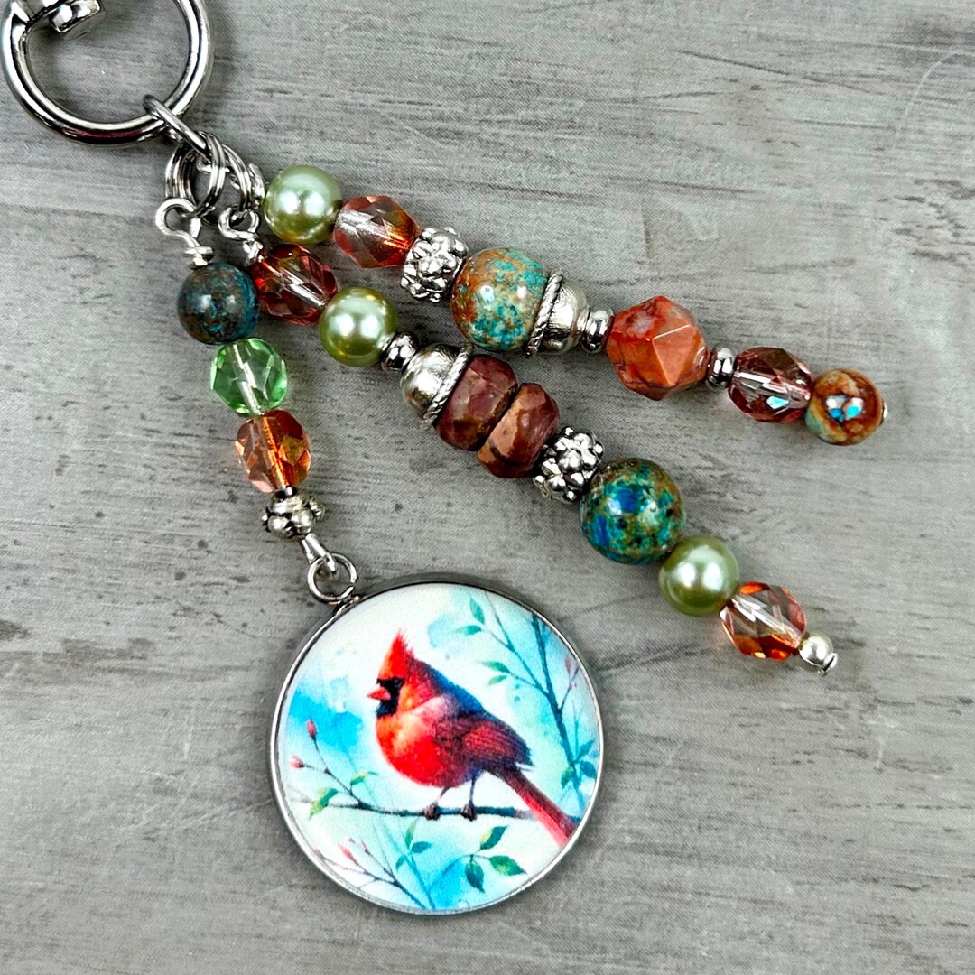 Cardinal Purse Charm - in Memory Gift - Cardinal Symbol - Gift for Loss ...