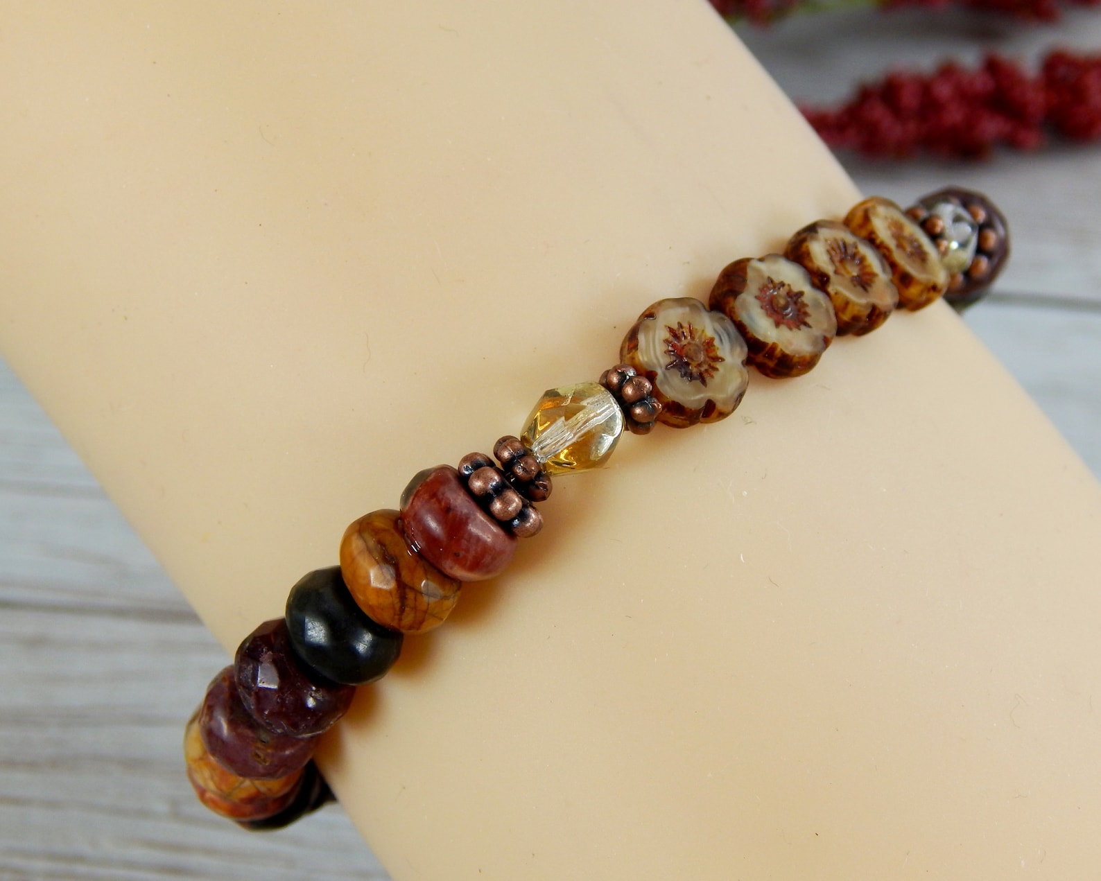 Nature Jewelry for Women - Flower Bracelet - Nature Gifts - Flower ...