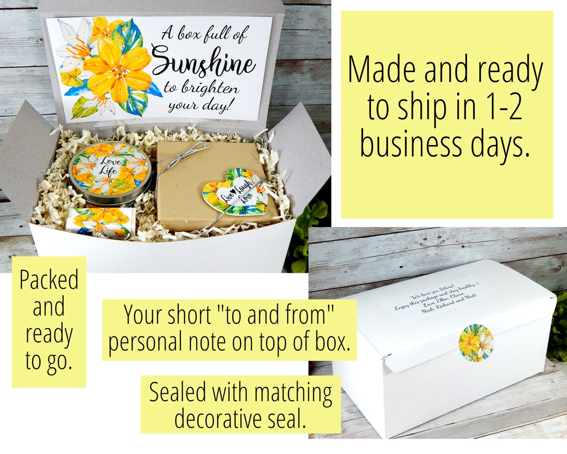 Sunshine Gift Box Sunshine Care Package Sending Sunshine | Etsy