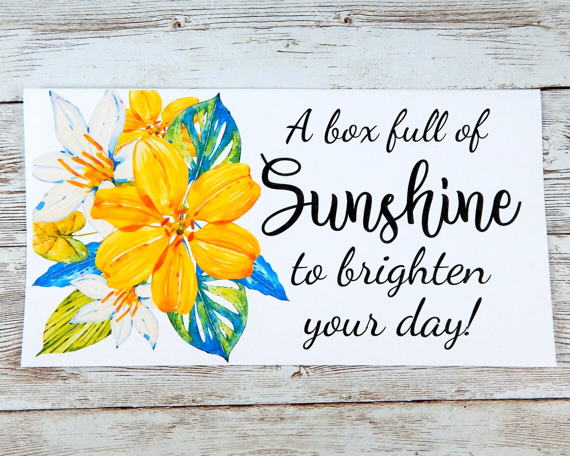 Sunshine Gift Box Sunshine Care Package Sending Sunshine | Etsy