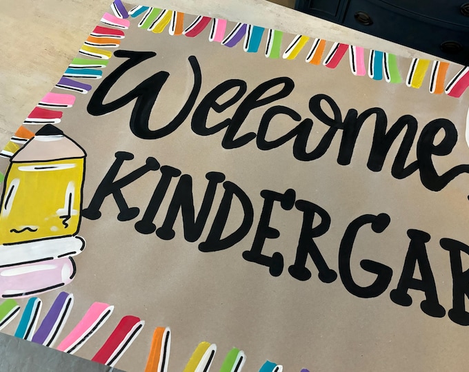 Hand Painted Classroom Banner - Classroom Decor - Back to School ...