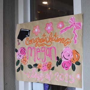 Graduation Banner, Kraft Paper Banner, Butcher Sign, Birthday Banner ...