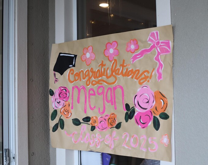 Graduation Banner, Kraft Paper Banner, Butcher Sign, Birthday Banner ...
