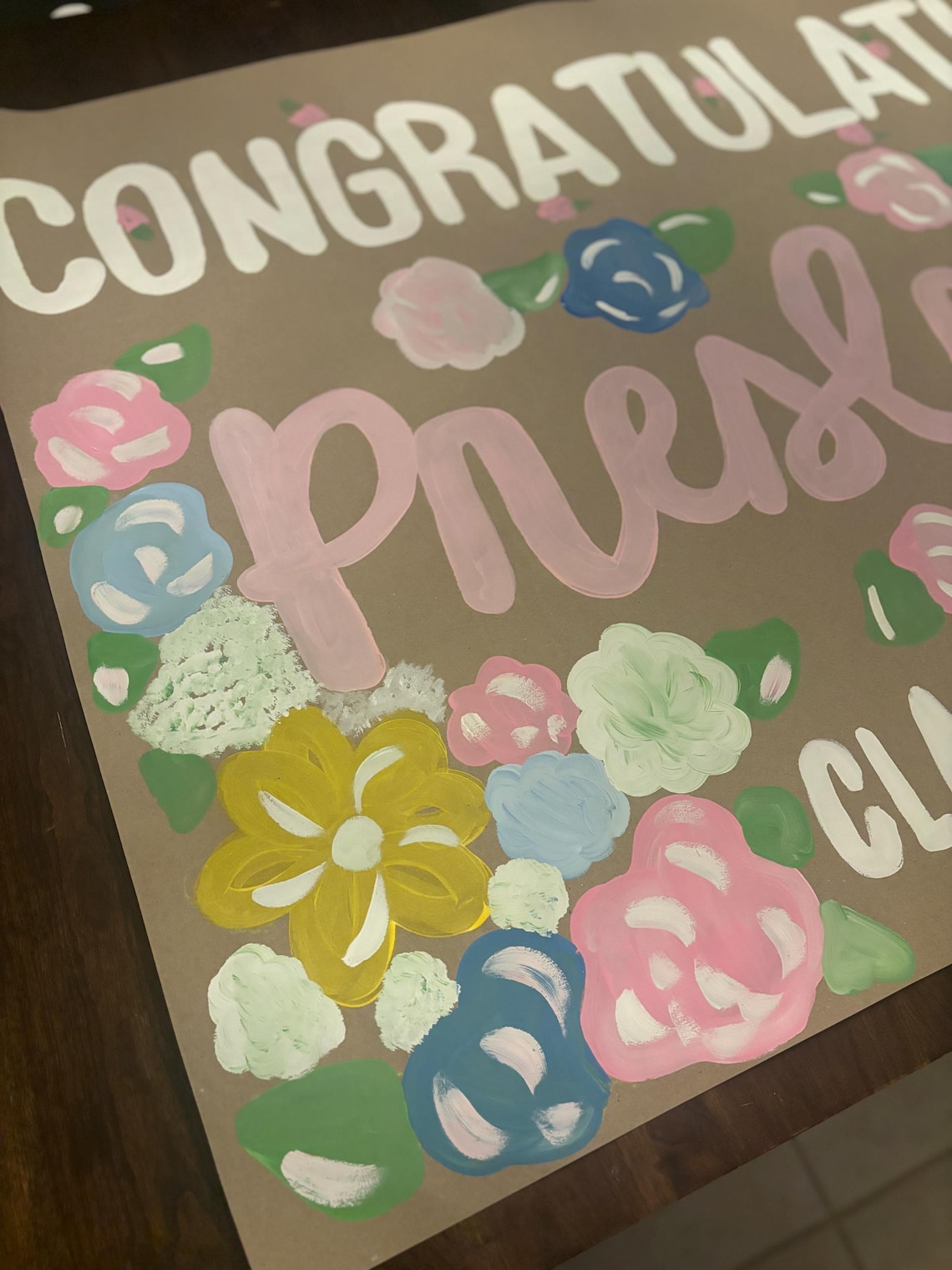 Garden Party, Graduation Party, Graduation Banner, Kraft Paper Banner ...