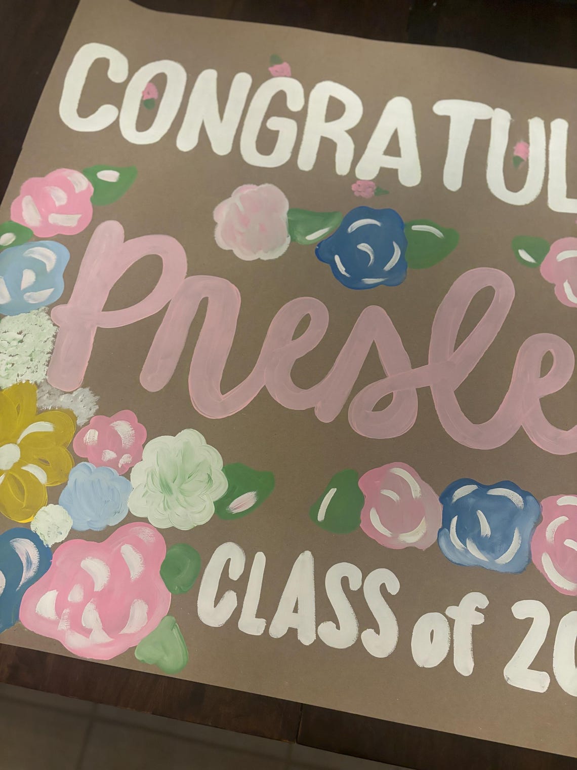 Garden Party, Graduation Party, Graduation Banner, Kraft Paper Banner ...