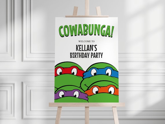 Teenage Mutant Ninja Turtle Sign | INSTANT DOWNLOAD | Kids Party | Kids ...