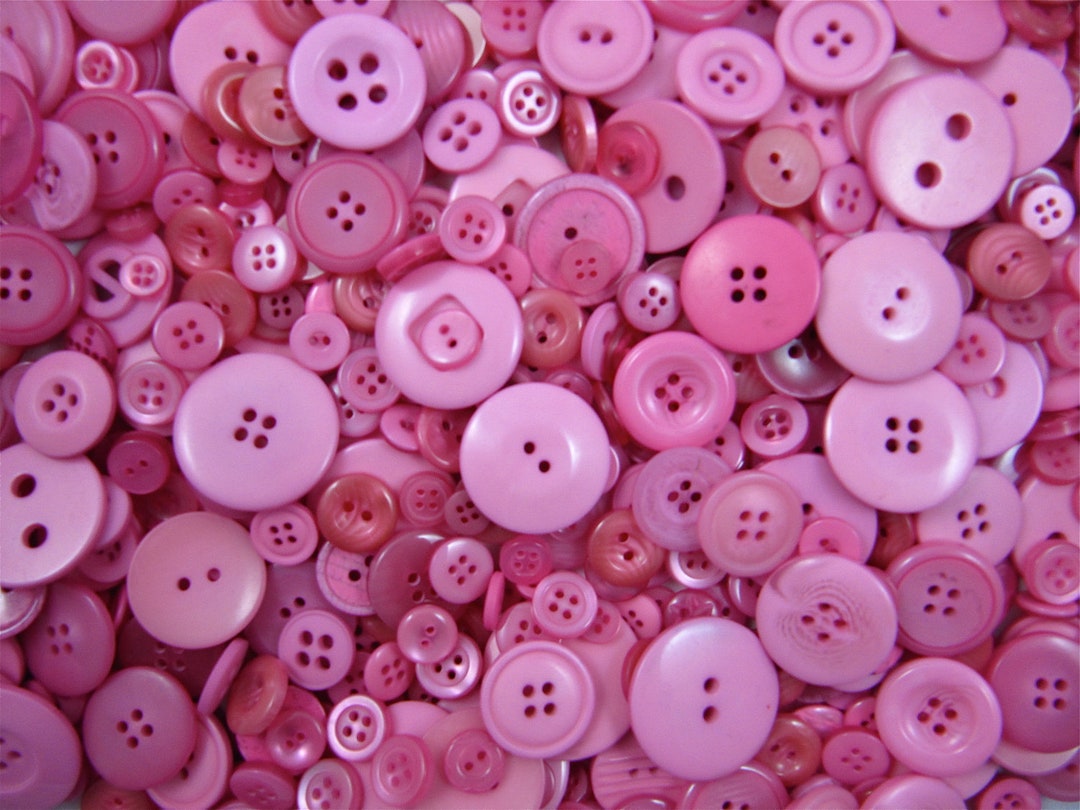500g Pink Buttons Many Shapes Sizes Colours Styles and - Etsy