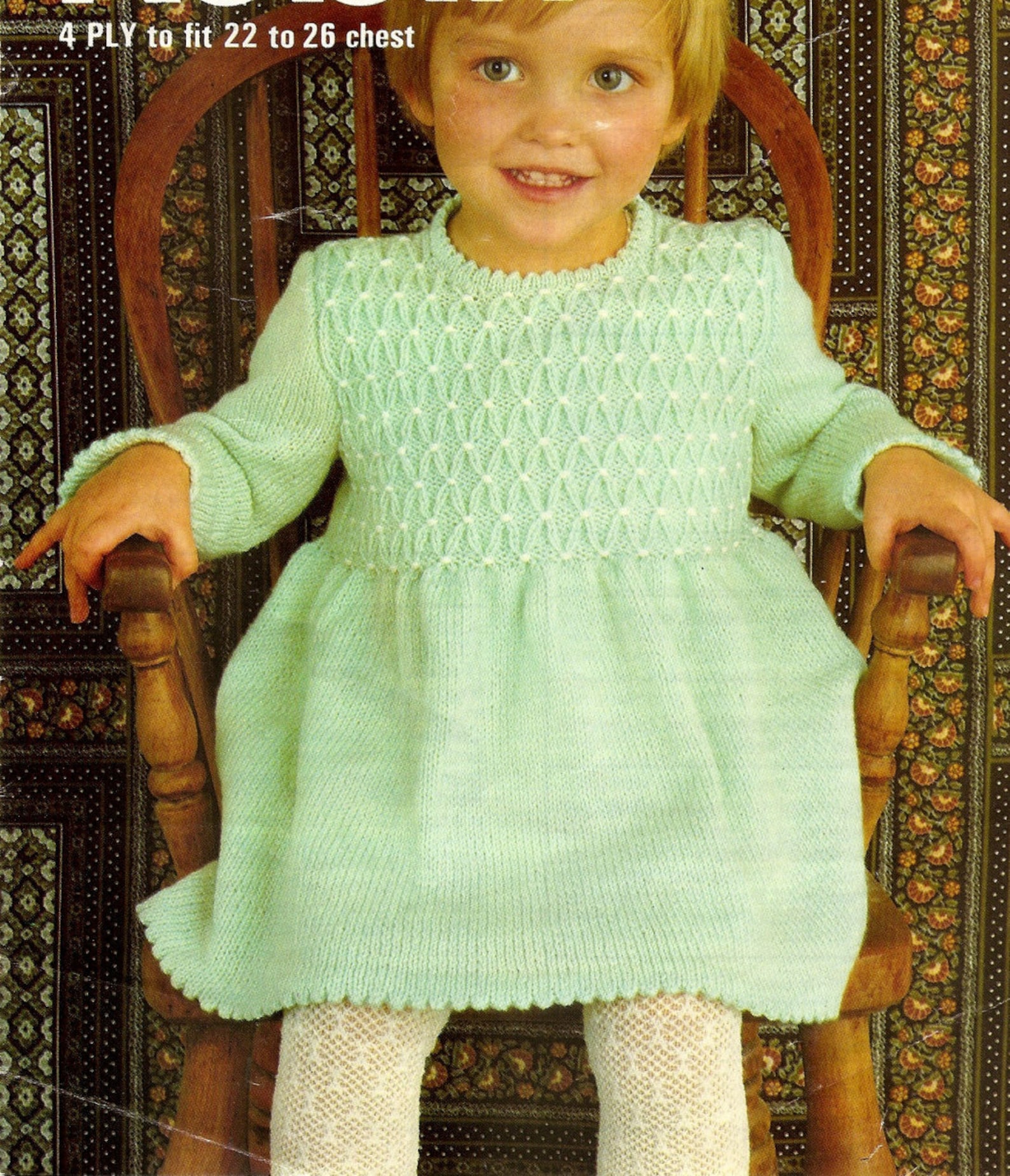 PDF Knitting Pattern Baby's Smocked Dress 4 Ply - Etsy