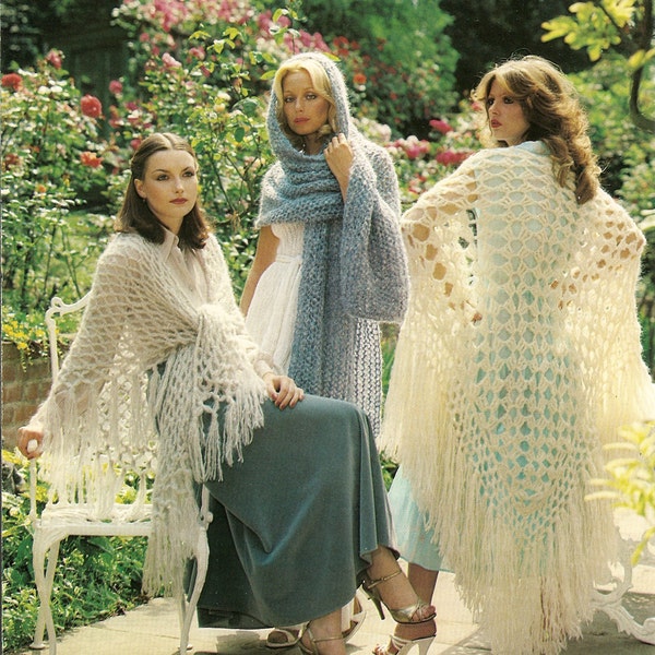 Crochet Long Shawl Pattern - Etsy