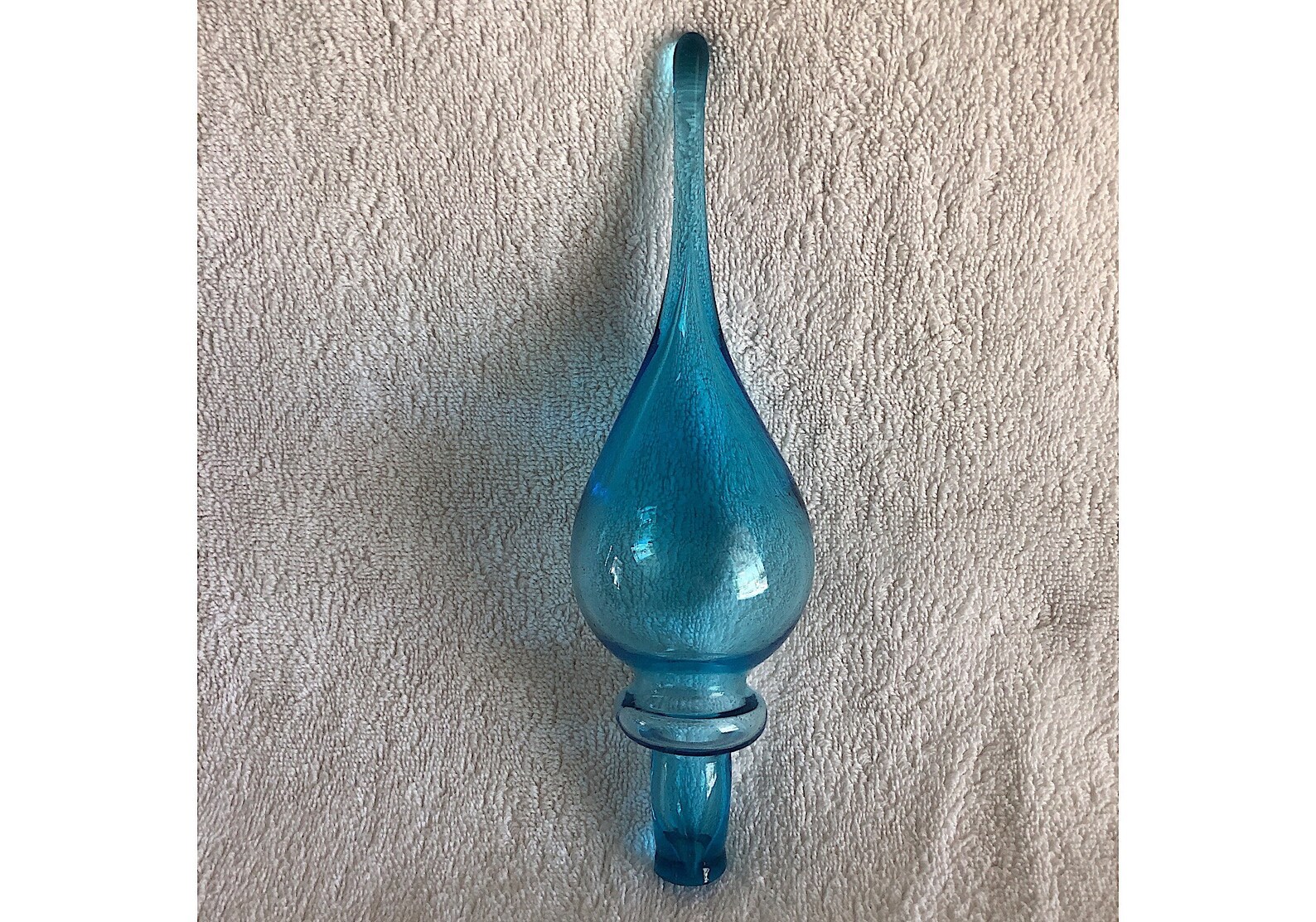 Transparent Blue Glass Spire Stopper Attributed to Blenko. - Etsy