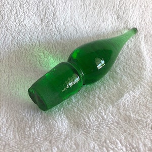Mini Transparent Green Glass Stopper Attributed to Blenko. - Etsy