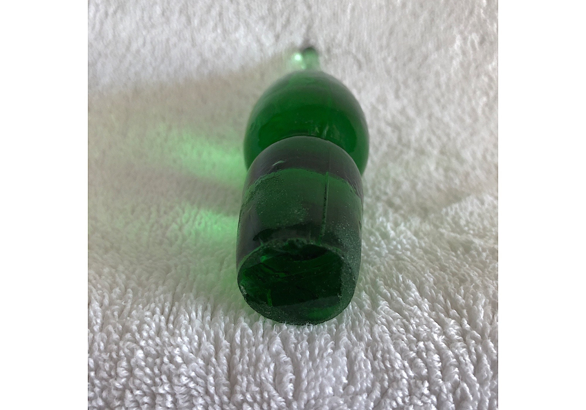 Mini Transparent Green Glass Stopper Attributed to Blenko. - Etsy