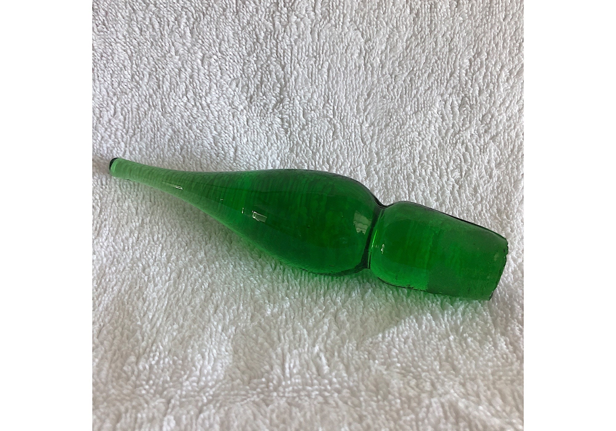 Mini Transparent Green Glass Stopper Attributed to Blenko. - Etsy