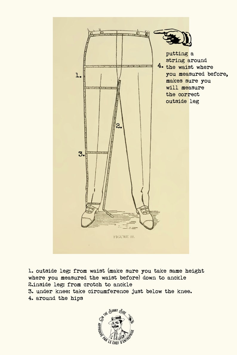 How to Measure for Menswear and Size Chart - Etsy