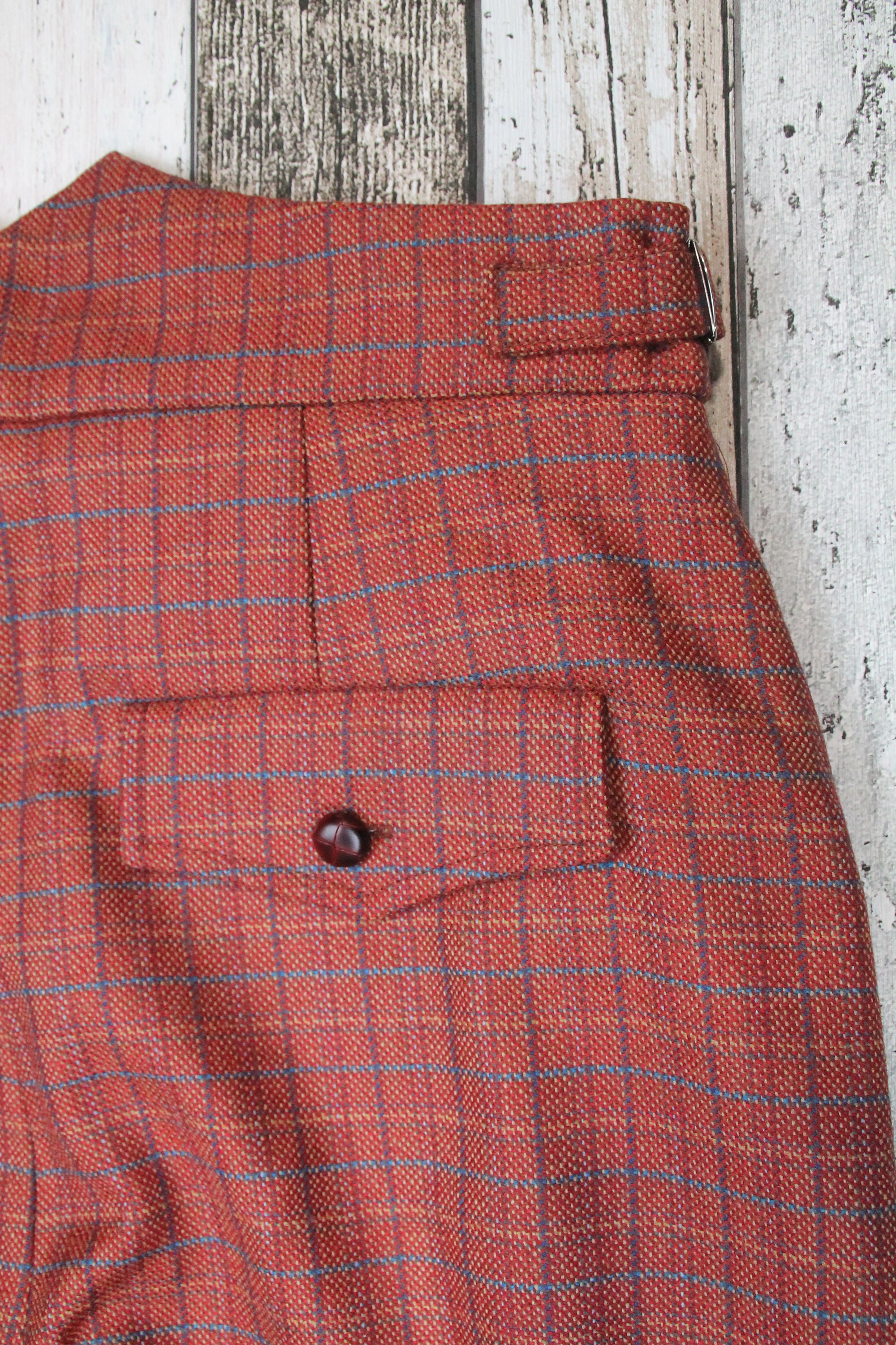 Ladies Knickerbockers – Red Check Wool Tweed Cycling Breeches, Vintage ...