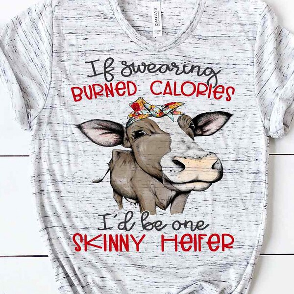 If Swearing Burned Calories Funny Cow Svg - Etsy