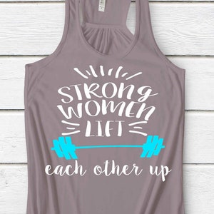 Womens Fitness Tank Top - Workout Tank - Strong Women - Inspirational ...