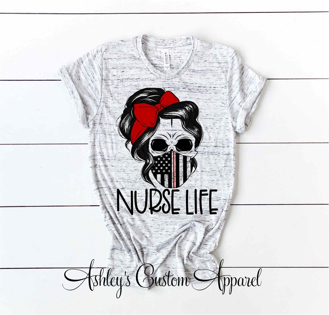 Nurse Life Shirt Thin Red Line Flag Mask Shirt Proud Nursing Shirts ...