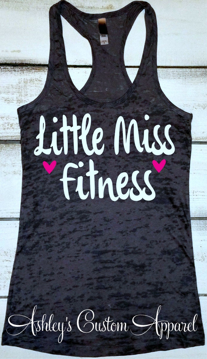 Little Miss Fitness Funny Work Out Shirt Women's Workout | Etsy