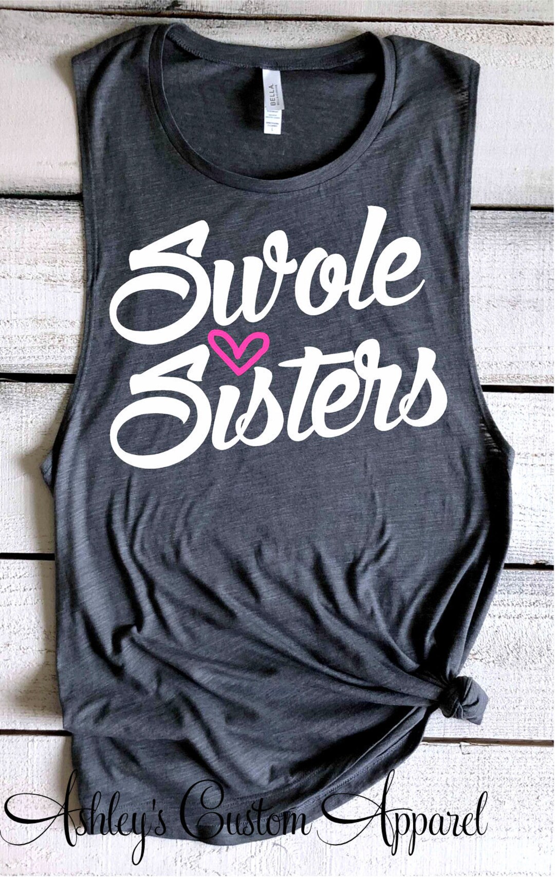 Ladies Workout Muscle Tank Swole Sisters Matching Gym Shirts Group ...